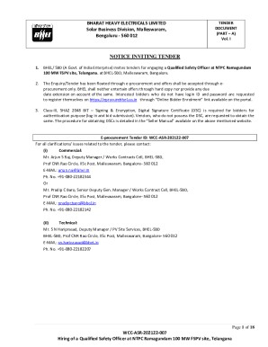 Fillable Online BHEL/ SBD (A Govt Fax Email Print - pdfFiller