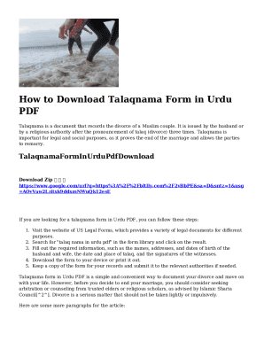 Fillable Online How to Download Talaqnama Form in Urdu PDF Fax Email ...