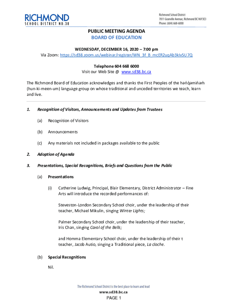 Fillable Online sd38 bc Richmond School District No. 38, profile picture Fax Email Print - pdfFiller