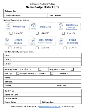 Fillable Online Adult Badges - For Girl Guides and Girl Guide Volunteers Fax Email Print - pdfFiller