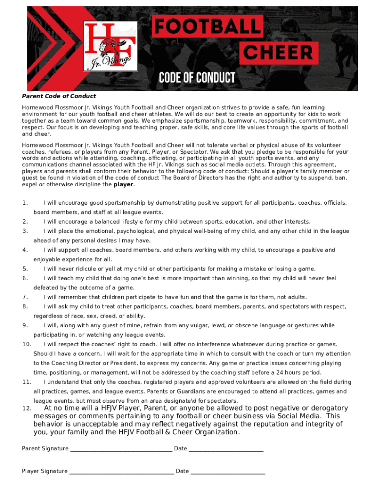 Homewood Flossmoor Jr. Vikings Football and Cheer Club ... Doc Template ...