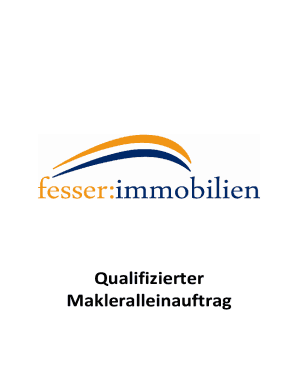 Ausfüllbar Online fesser:immobilien GmbH & Co Fax Email Drucken - pdfFiller