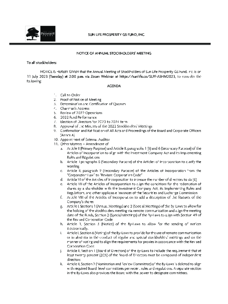 Fillable Online Sun Life Prosperity GS Fund, Inc.Definitive SEC Form 20 ...