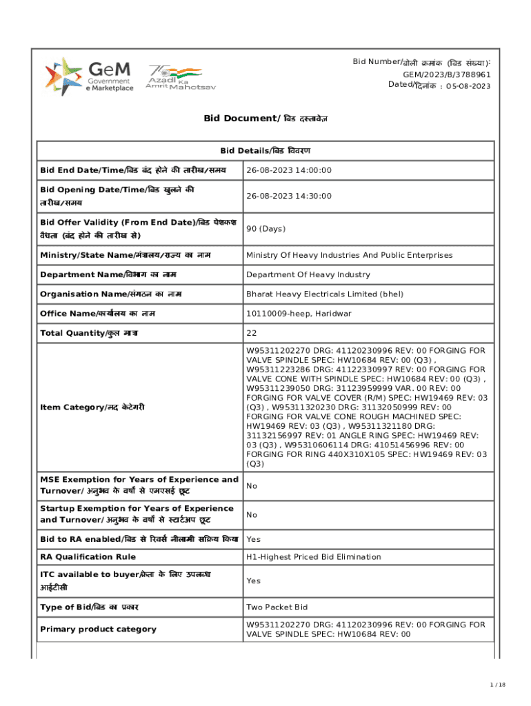 Fillable Online GeM Bidding Shipping Containers Fax Email Print - pdfFiller