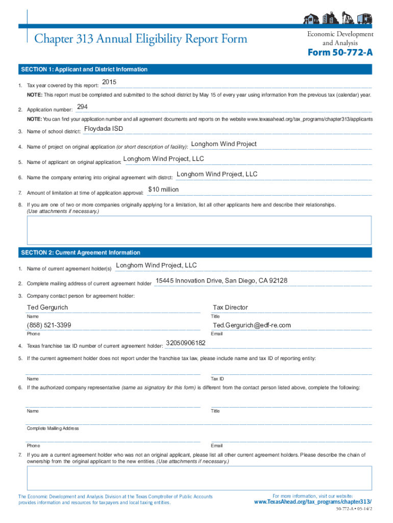 Fillable Online Form 50 772 A Texas - Fill Online, Printable, Fillable ...