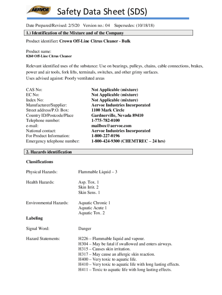Fillable Online Safety Data Sheet Citrus All Purpose Cleaner (Concentrate) Fax Email Print ...