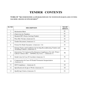 Fillable Online Understanding a tender notice format and its key ...