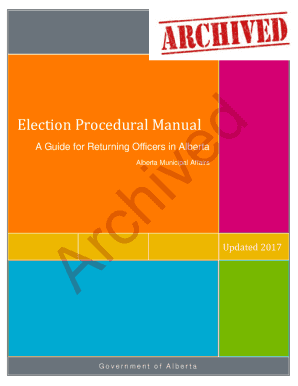 Fillable Online open alberta Election procedural manual : a guide for ...