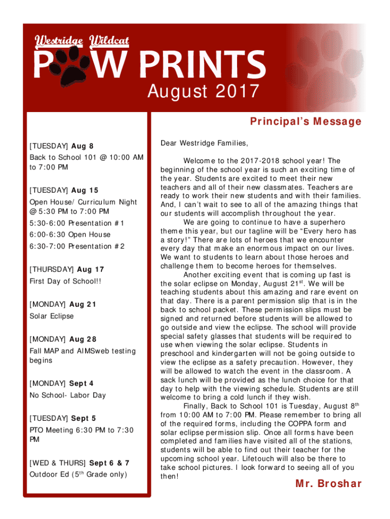 Fillable Online Principal's Message - Woodlake Elementary Home - Twin Rivers Fax Email Print ...