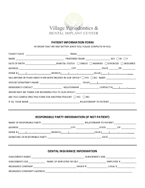 Fillable Online New Patients Forms- Blank Fax Email Print - pdfFiller