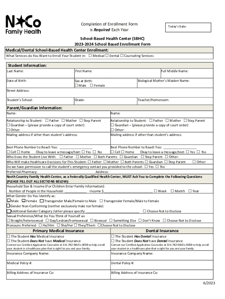 Fillable Online School-Based Health Center Forms Fax Email Print ...