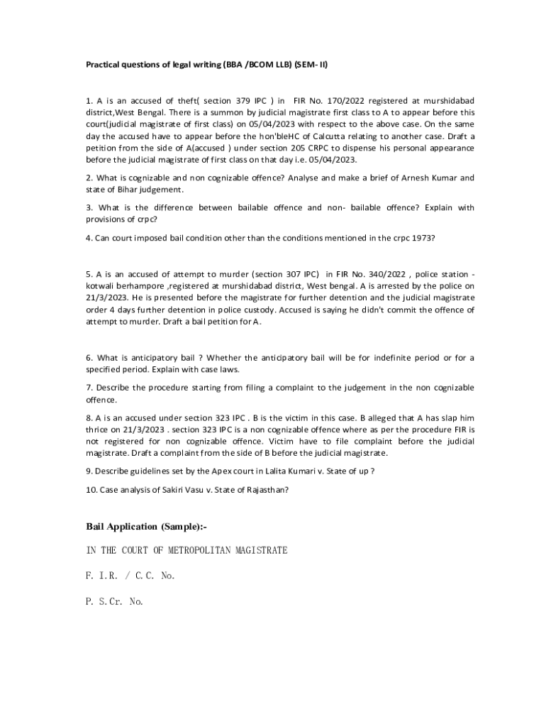 Fillable Online Bail Application (Sample) Fax Email Print - pdfFiller