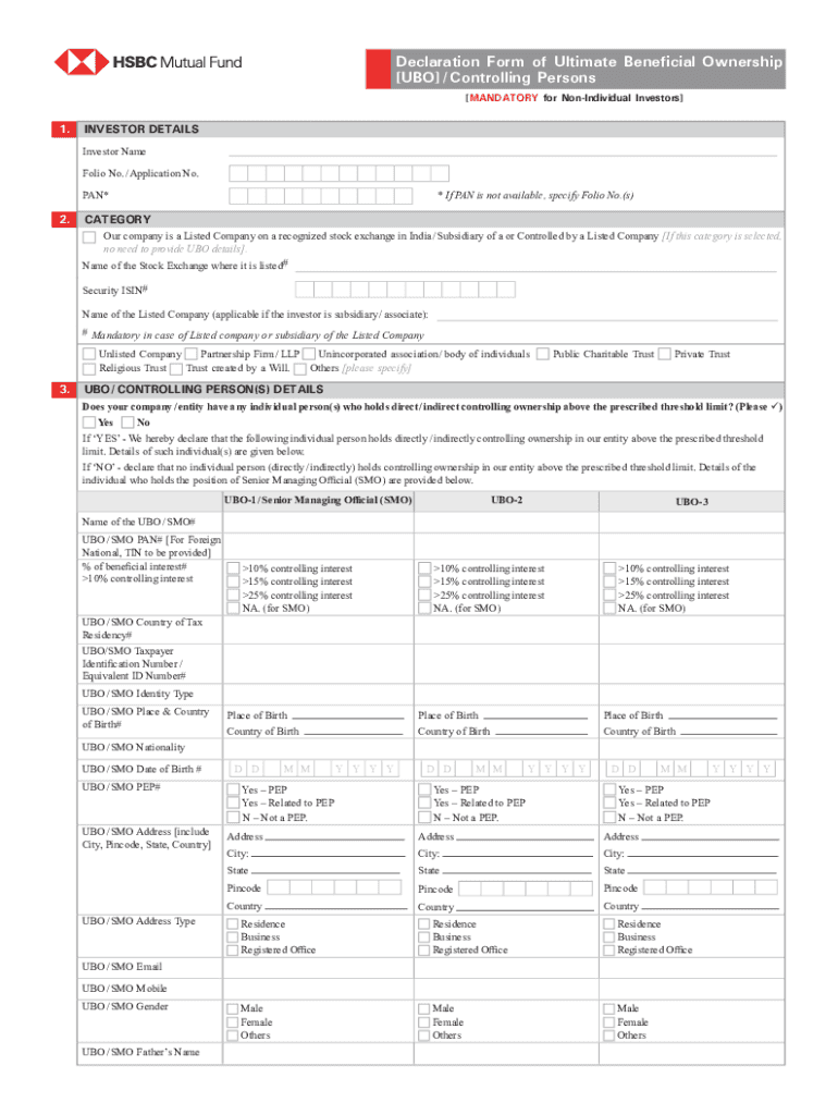 Fillable Online Declaration Form of Ultimate Beneficial Ownership Fax Email Print - pdfFiller