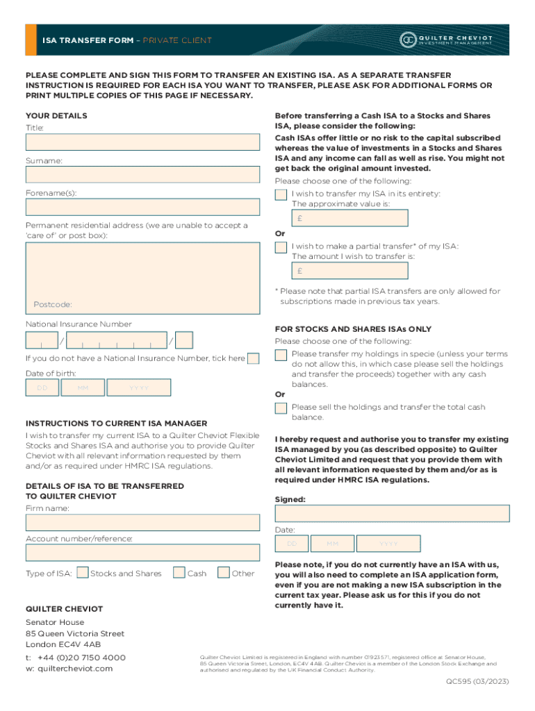 Fillable Online Cash ISA- Transfer Authority Form Fax Email Print ... Fillable Online Cash ISA- Transfer Authority Form Fax Email Print ...