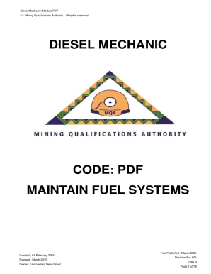 Fillable Online OC-Diesel Mechanic PDFPDFVehiclesTruck Fax Email Print ...