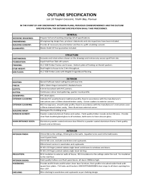 Fillable Online what an outline specification REALLY is.. Fax Email ...