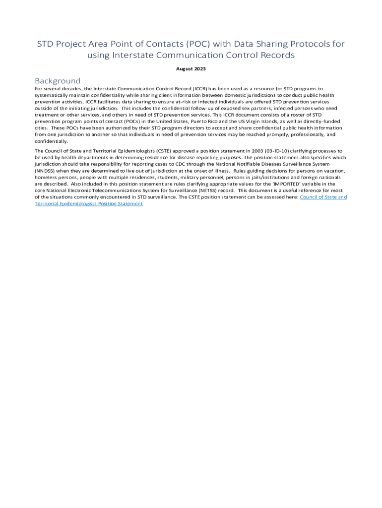 Fillable Online Improving STD Prevention and Care through Partnerships ...