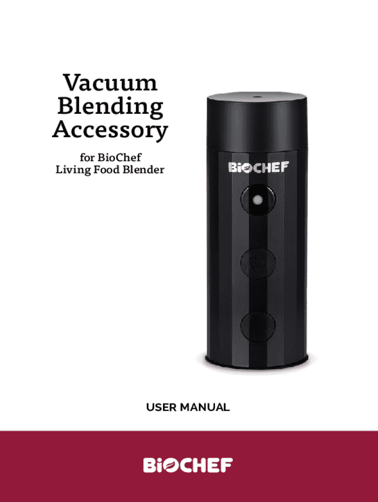 Fillable Online Parts And Accessories - Biochef Living Food Blender ...