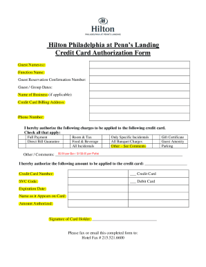 Fillable Online Hilton Credit Card Authorization FormFill Out PDF ...
