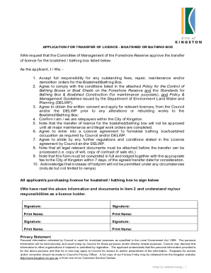 Fillable Online Boatshed Transfer Permit Form 2021 - 2022 Template.DOCX ...