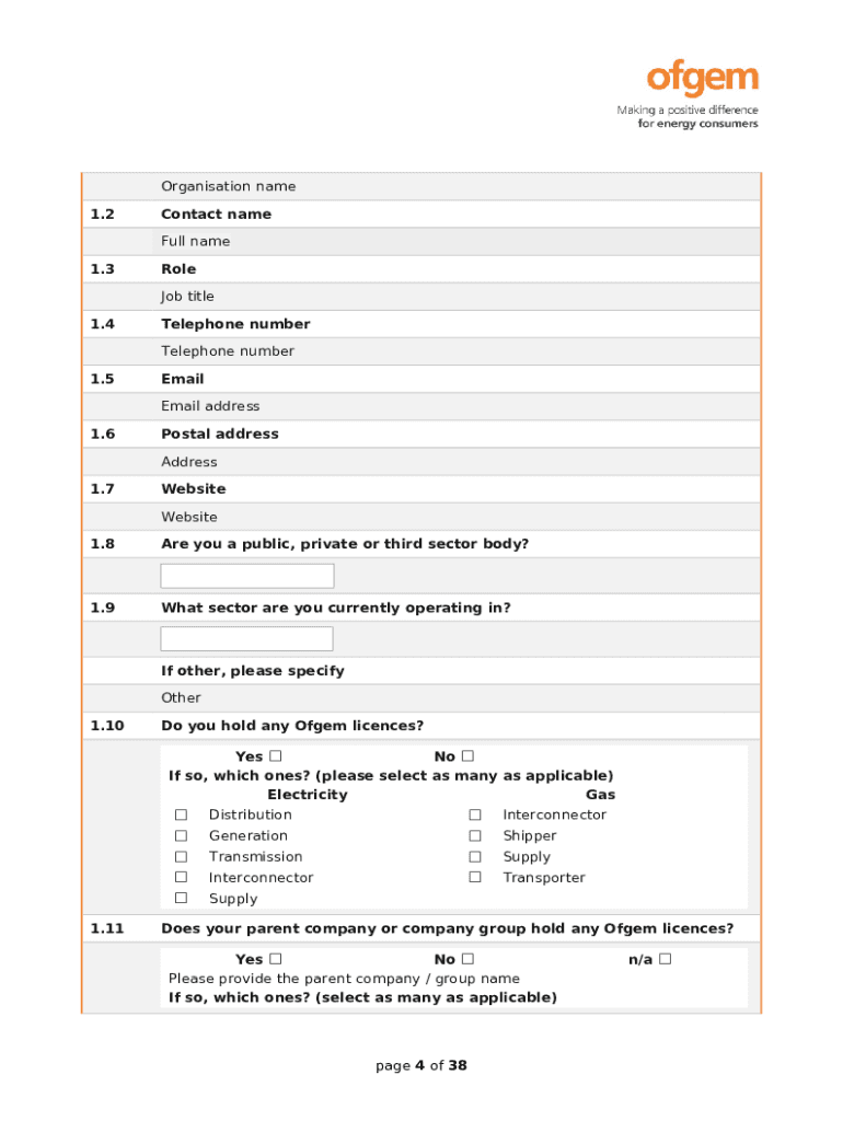Energy Regulation Sandbox: Application Doc Template | pdfFiller