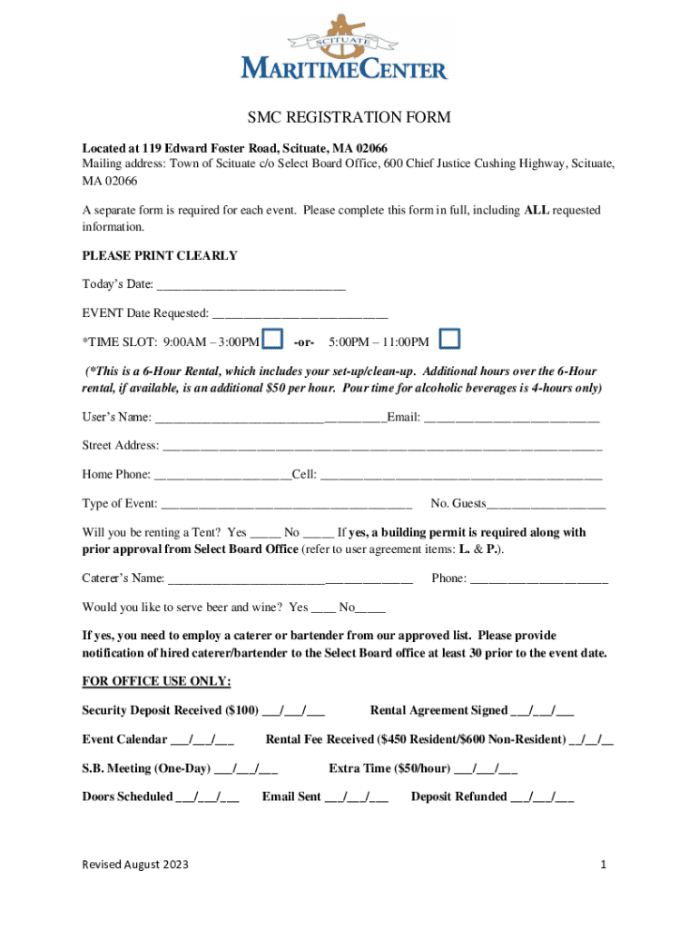Fillable Online Fillable Online SMC REGISTRATION FORM Fax Email Print ...