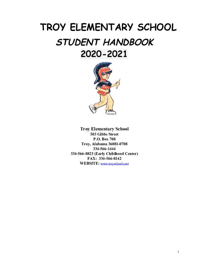 Fillable Online Troy Elementary School - Troy, Alabama - AL Fax Email Print - pdfFiller