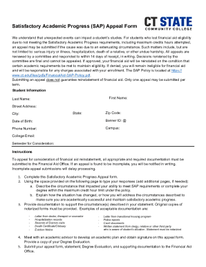 Fillable Online Satisfactory Academic Progress (SAP)Financial Aid Office Fax Email Print - pdfFiller