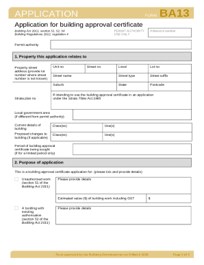 Certificate of building compliance Doc Template | pdfFiller