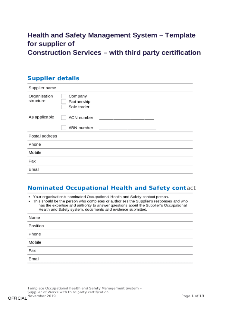 OHS-management-system-template-Construction-Services-with-third-party ...