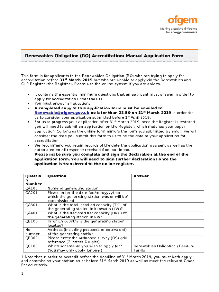 RO Paper Application Doc Template | pdfFiller