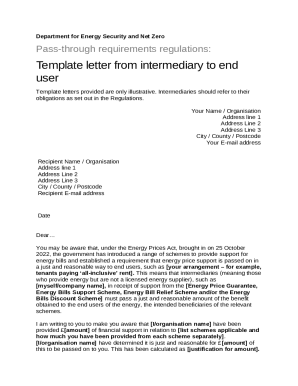 Template letter from end user Doc Template | pdfFiller
