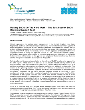 Fillable Online SUDS, LID, BMPs, WSUD and moreThe evolution and ... Fax ...