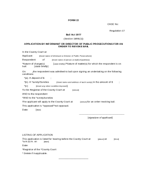 Review of the Bail Act Consultation Paper Doc Template | pdfFiller