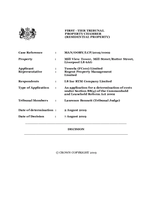 Fillable Online Mill View Tower, Mill Street/Rutter Street, Liverpool ...