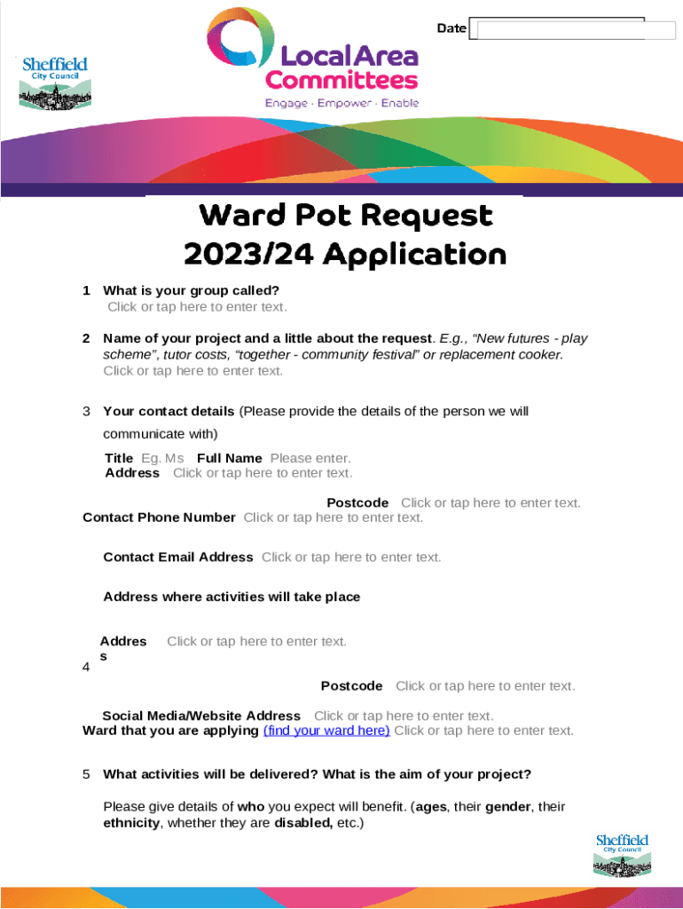 Ward Pot Application 23.24 (WORD, 461.1KB) Doc Template | pdfFiller
