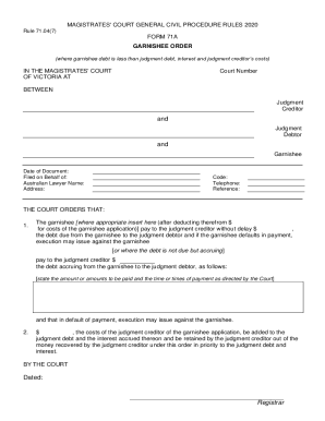 Fillable Online Civil Form 27Q - Garnishee order Fax Email Print ...