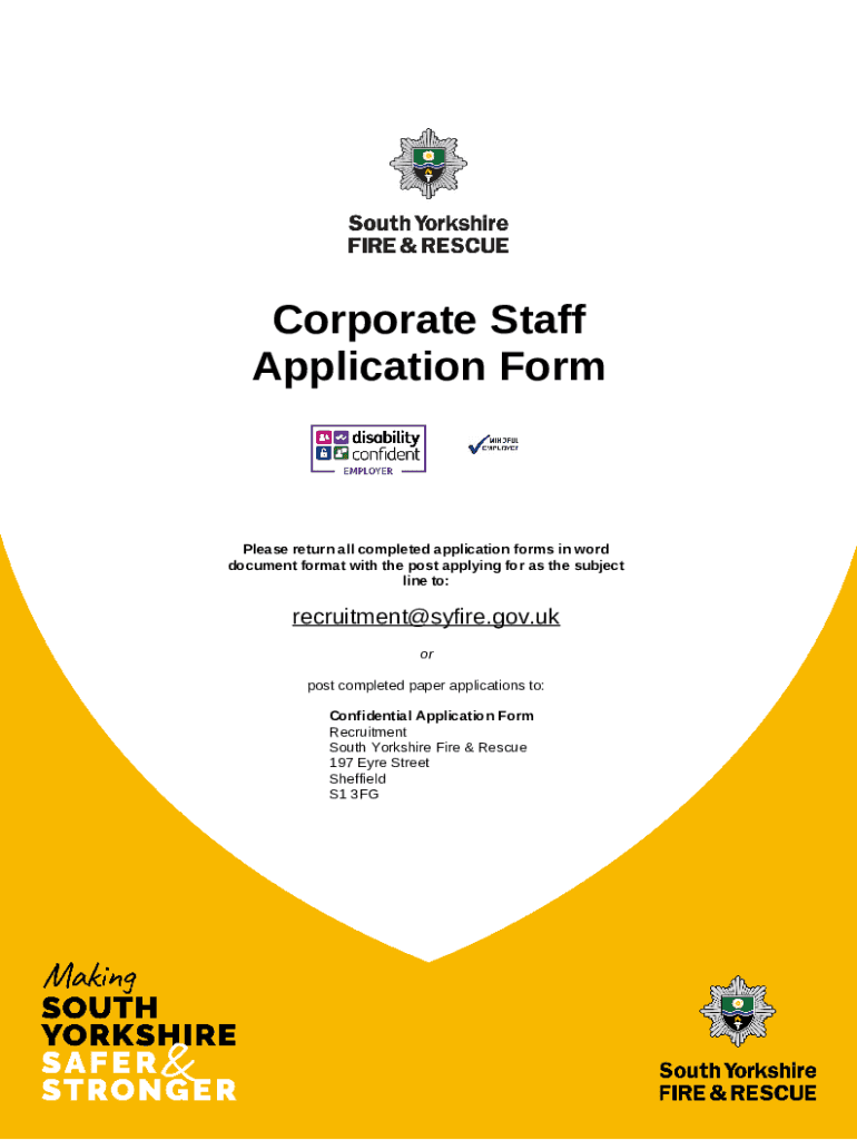 Corporate Staff Application Doc Template | pdfFiller