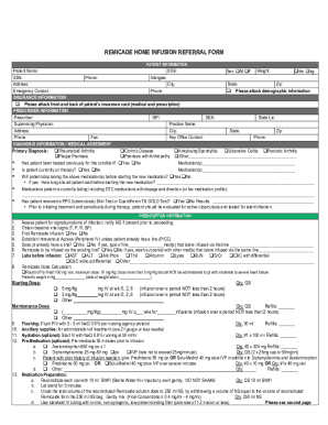 Fillable Online Patient Referral Form - ARJ Infusion Services Fax Email ...