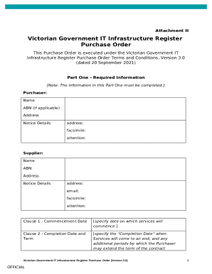 IT Infrastructure Register - Purchase order ... Doc Template | pdfFiller