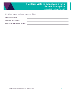 - Permit exemption application s 92(3) - Heritage Victoria Doc Template ...