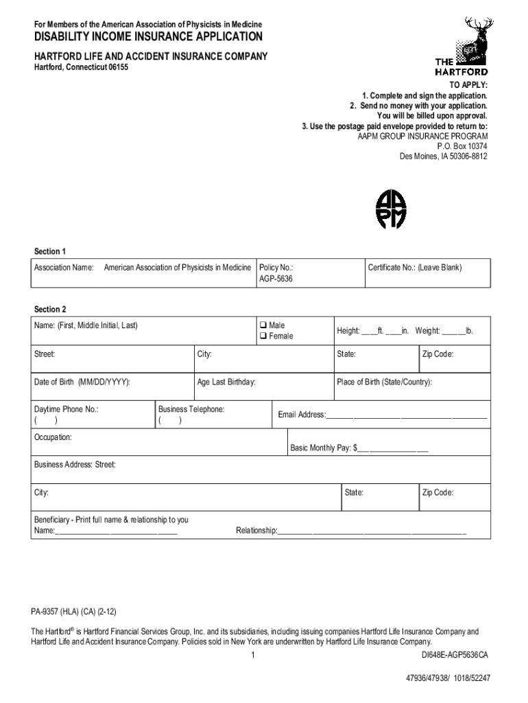 Fillable Online APPLICATION FOR GROUP DISABILITY INSURANCE - Marsh Fax ...