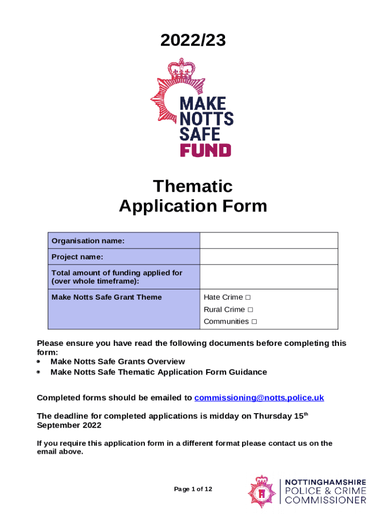 2022-23 MNS Thematic Application Doc Template | pdfFiller