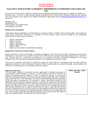 DAT3 - Application to Request Amendments to ... Doc Template | pdfFiller