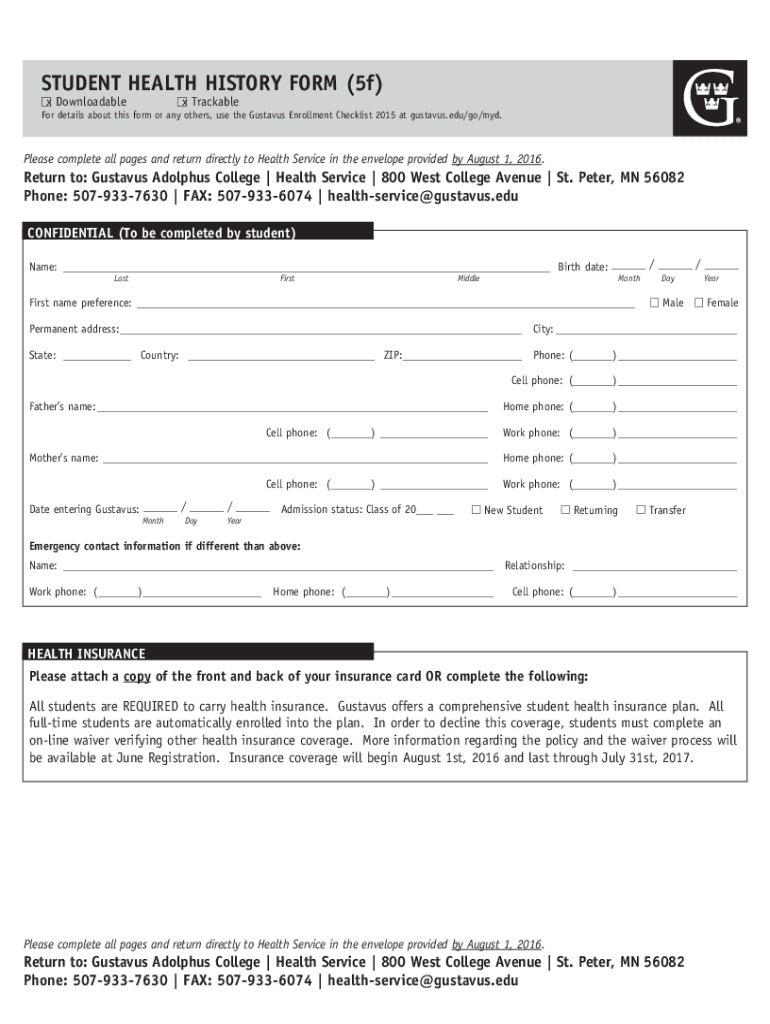 Fillable Online Enrollment Checklist - Center for International and ...