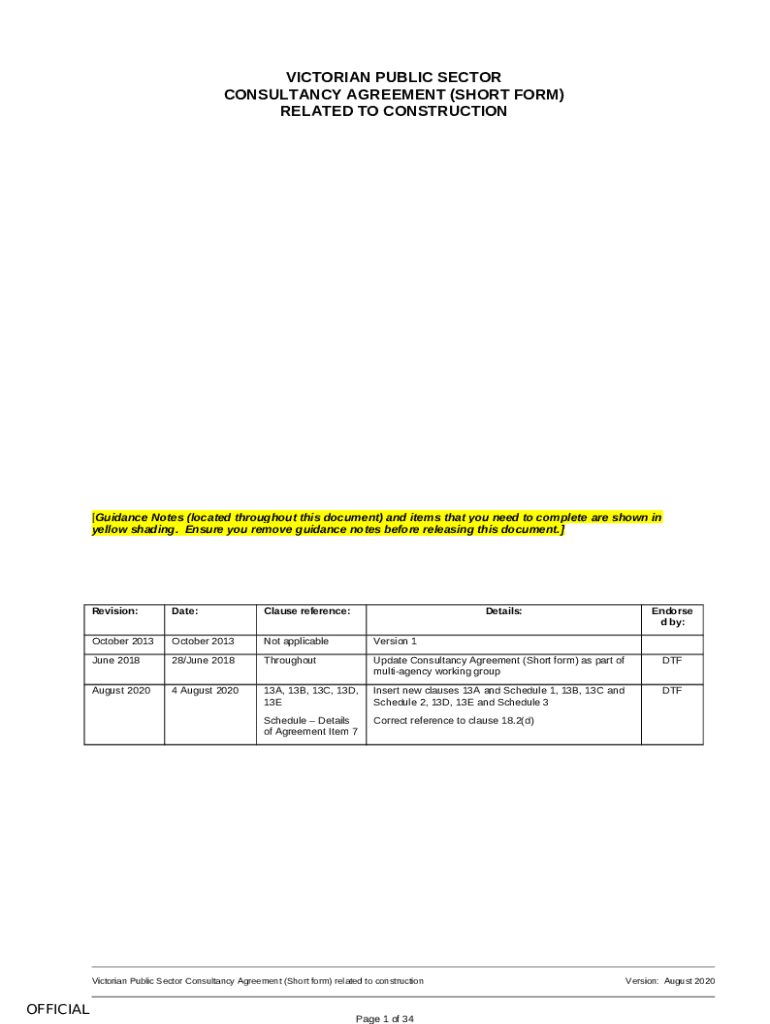 Short- Contractor or Consultancy Services Agreement Doc Template ...