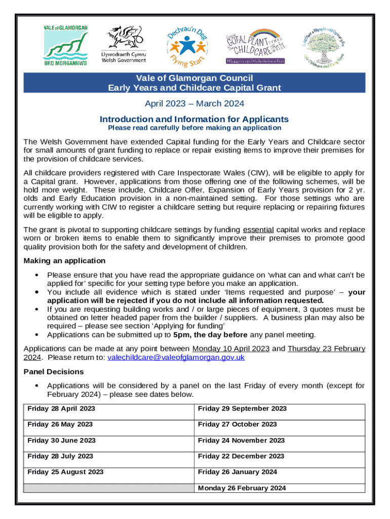 EY CC Capital Grant application 2023-24 Doc Template | pdfFiller