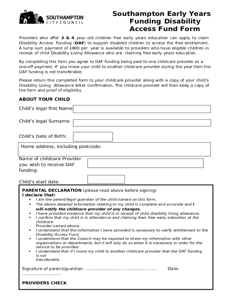 DAF agreement Doc Template | pdfFiller