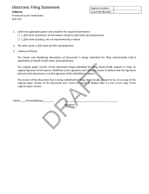 Fillable Online Form 47 - Electronic Filing Statement Fax Email Print ...