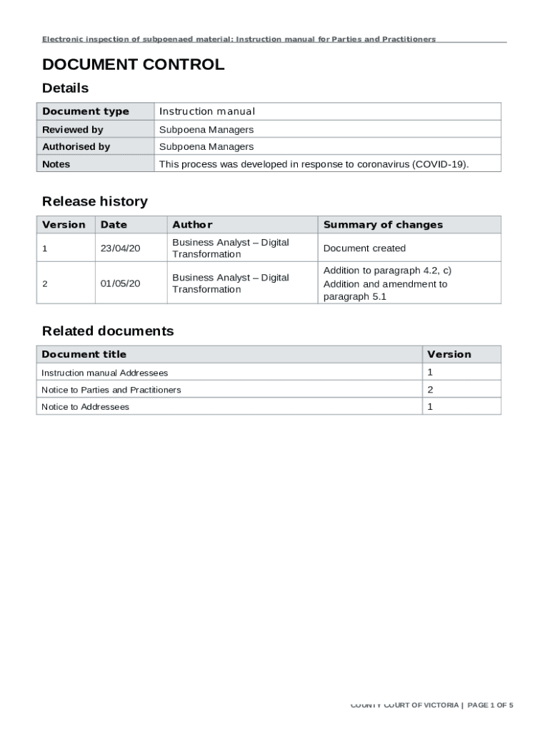 electronic-inspection-subpoenaed-material-instruction- ... Doc Template | pdfFiller